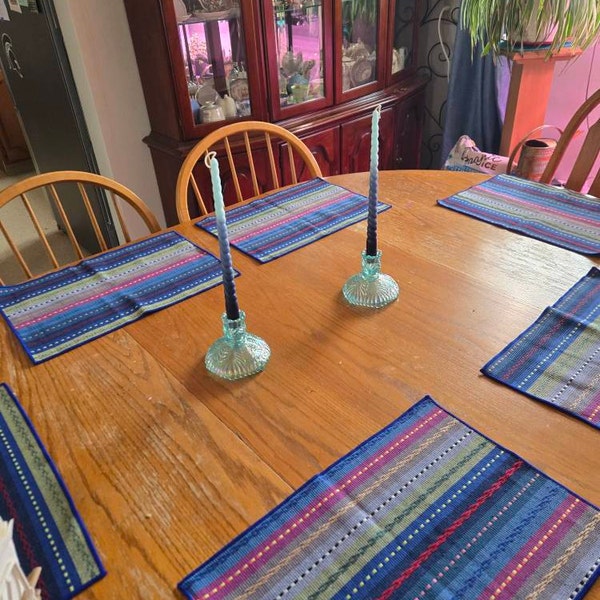 Placemats Set of 4 Colorful Art Woven Placemat Plate Mat Kitchen ...