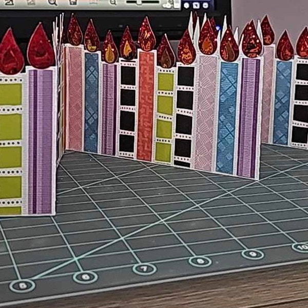 Expanding Candle Birthday Card - SVG Digital File - Etsy