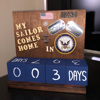 US Navy Sailor Military Countdown Calendar Deployment Gift - Etsy