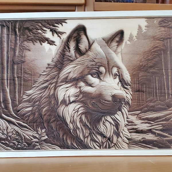 Ethereal 3D Wolf Illusion - Laser PNG Digital File for Engraving ...