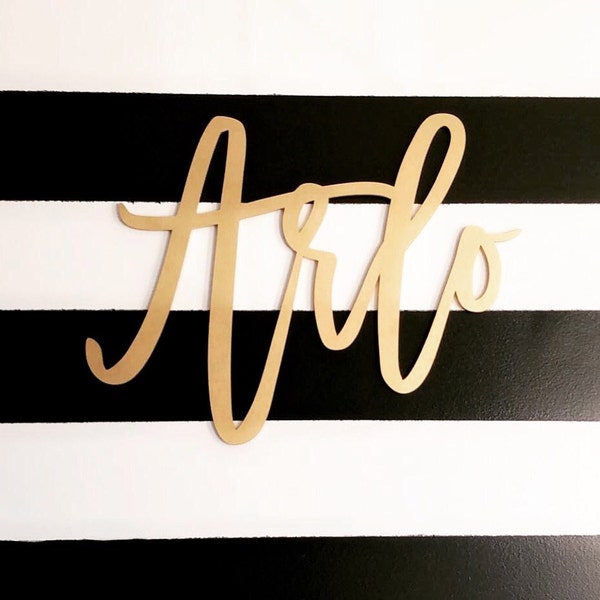 24"- 1/4 Thick Laser Cut Name Sign / Custom Wood Name / Laser Cut ...