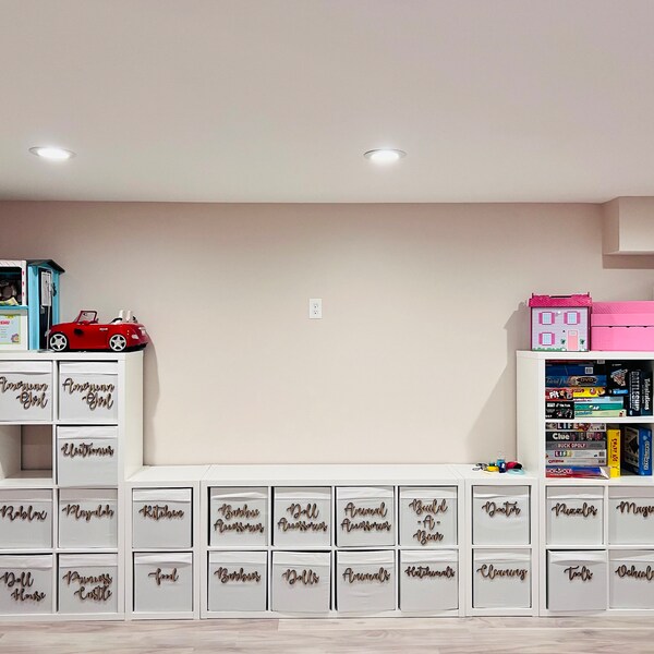 Storage Signs - Wooden (saturn Font) - Labels / Tags / Nursery Decor ...