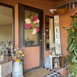 Oh Hello Vertical Welcome Sign Entryway Sign Front Porch Sign Tall ...
