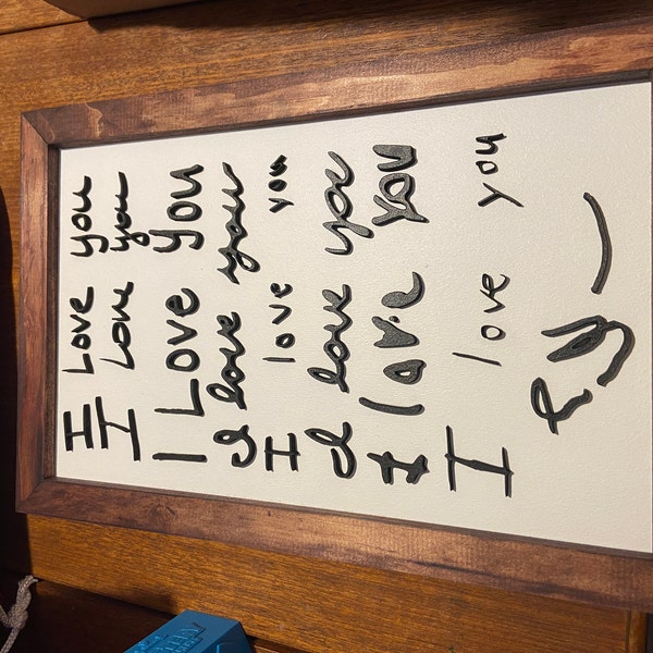 Laser Cut Handwriting Sign: Personalized Memorial Art - Etsy