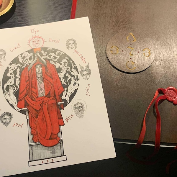 Hekate Robe, Hekate Ritual Robe, Black Tau Robe With Belt, Magic Tunic ...