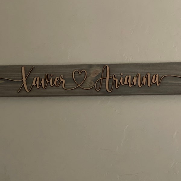 Custom Couple Name Sign Pallet Sign Wedding Gift Wooden Name Sign ...