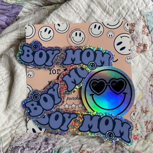 Boy Mom Sticker, Glitter, Blue, Bluey, in My Mom Era - Etsy