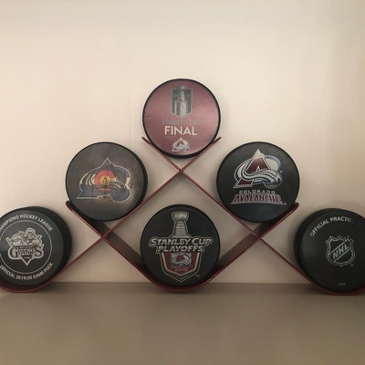 Hockey Puck Display 6 Puck Holder, Made in USA, Autographed Puck Holder ...