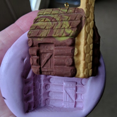 Silicone Log Cabin Mold Baking Fondant Polymer Clay Molds Resin - Etsy