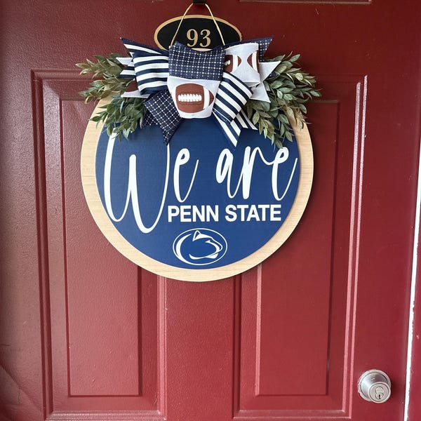 Penn State Wreath | Penn State Sign| Penn State Door Hanger | Penn ...