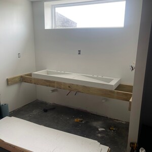 Ramp Style Trough Sink Double Vanity Bathroom Vanity - Etsy