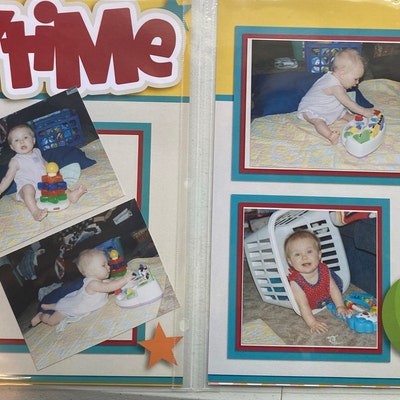 PLAYTIME 2 Premade Scrapbook Pages EZ Layout 2572 - Etsy