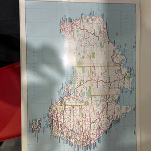 Detailed Map of Tasmania Tas Aus Australian Roads Premium Waterproof Tear Proof Poster Australia ...