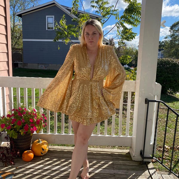 White Sequin Mini Dress, Short Wedding Dress, Women’s Party Dress ...