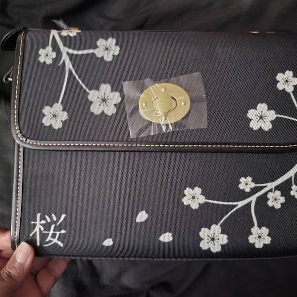 Kawaii Purple Sakura Bag Gradient Cherry Blossom Handbag Cute Pastel ...