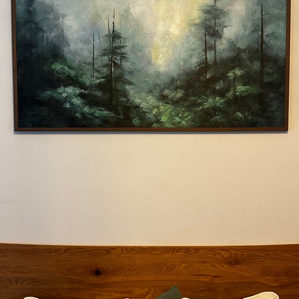Abstract Forest Oil Painting on Canvas, Large Wall Art,original Green ...