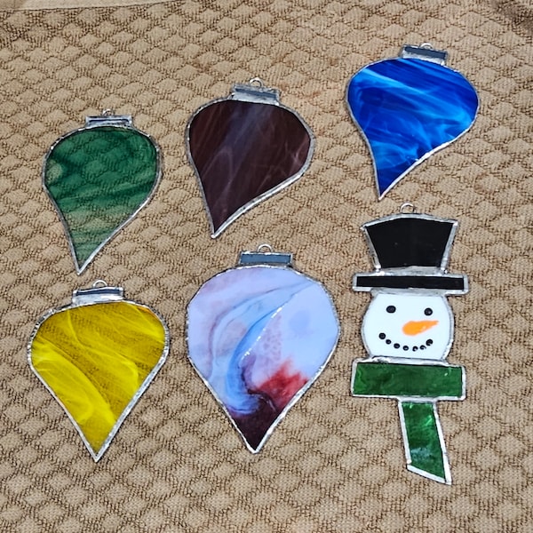 Stained Glass Copper Foil Overlay - Trees on the Rocks, Cliff, Waters ...