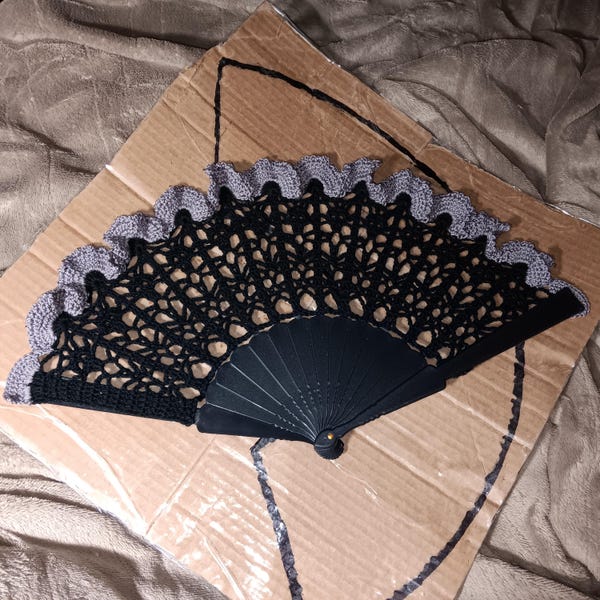 Crown of Petals Crochet Hand Fan Kit - Crochet Kit - Hand Fan - Crochet ...