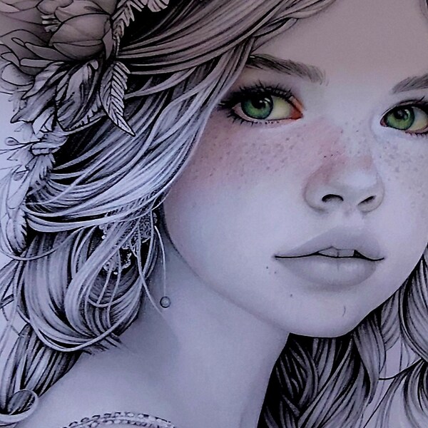 Boho Girls Coloring Pages, 16 Digital Downloads, Beautiful Portraits ...