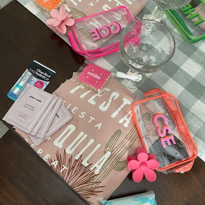 Shadow Monogram Clear Bag, Monogram Gifts, TSA Toiletry Bag Pouch With ...