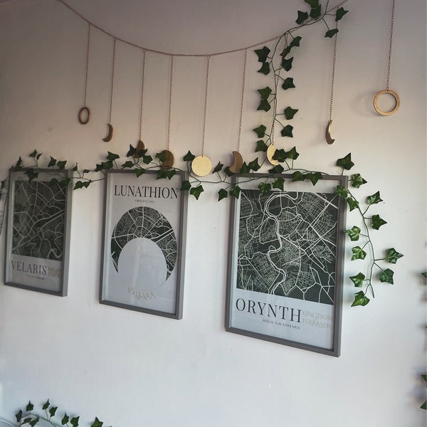 SJM Multiverse Map Prints, Maasverse Velaris Orynth Lunathion Crossover ...