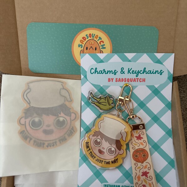 Over the Garden Wall Wristlet and Charm Keychain Set - Cute Greg OTGW ...