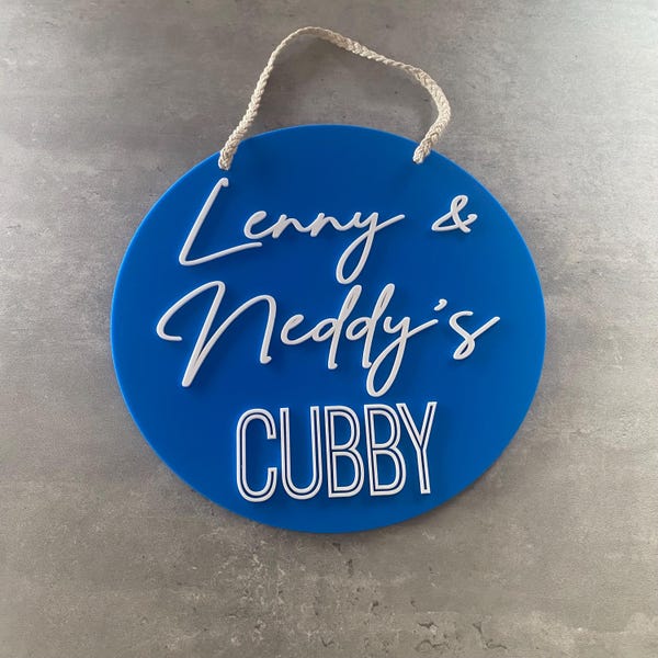 Personalised Acrylic Cubby House Sign | Kids Sign | Cubby House Decor ...