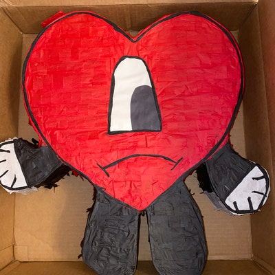 Bad Bunny Inspired Heart Shape Sad Pinata 20x20x4 - Etsy