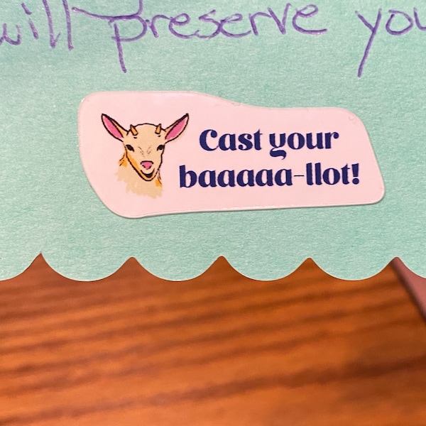 Have a Pun Time Voting! Punny Election Sticker Sheets for Your Get Out ...