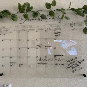 Personalized Year Wall Calendar Vertical Yearly Calendar With | Etsy