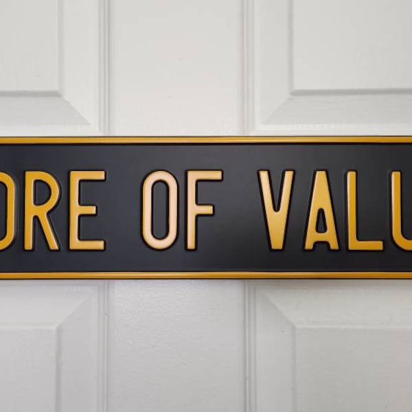 Custom Embossed Metal Nameplate, Personalized Text, Home Decor - Etsy