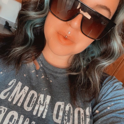 16g Oval Medusa Piercing Oval Lippy Loop Labret Lip Surgical Steel Lip ...