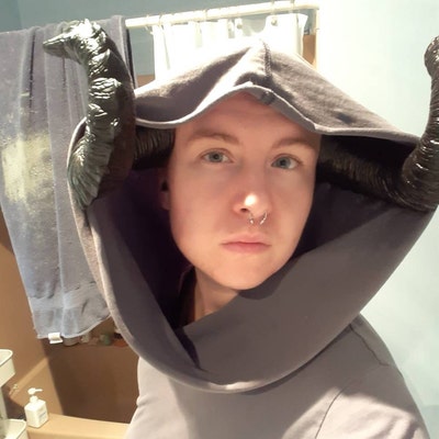 Black Horns poe Gothic Satyr Horns Rugged, Wearable Cosplay Costume ...