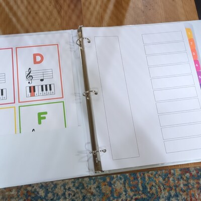 Big Music Notes Flash Cards Treble G and Bass F Clef Music Theory Learn ...