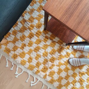 Large Red and White Checkered Rug, Moroccan Berber Checkered Rug ...