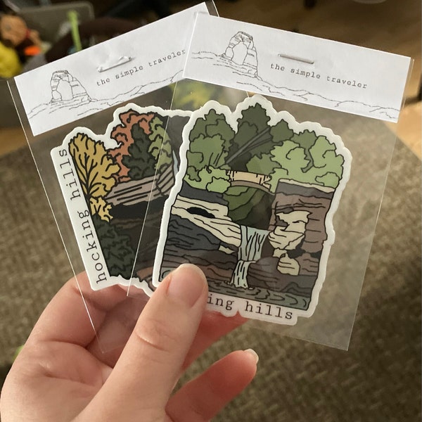 Ohio Nature Parks Sticker Pack - Minimal Design - Ohio - Hocking Hills ...