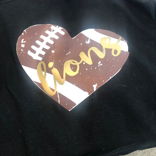 Distressed Football Heart Svg, Football Svg, Grunge Football Svg Dxf ...