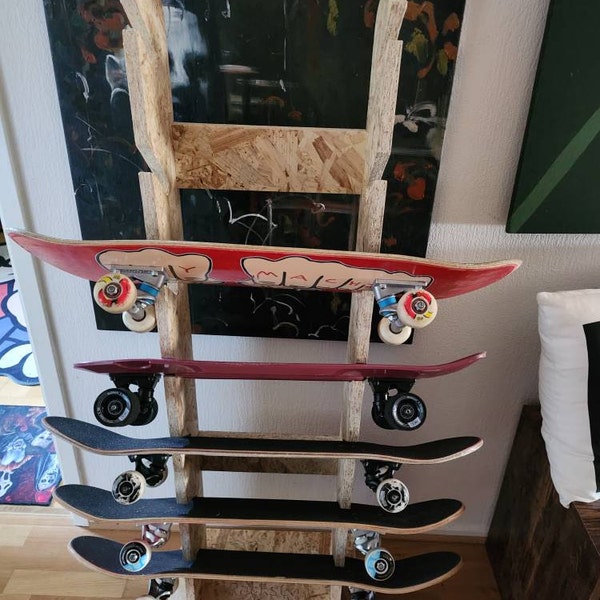 Floor Skate Rack, Skate Hanger, Support, Simple Skateboard Stand ...