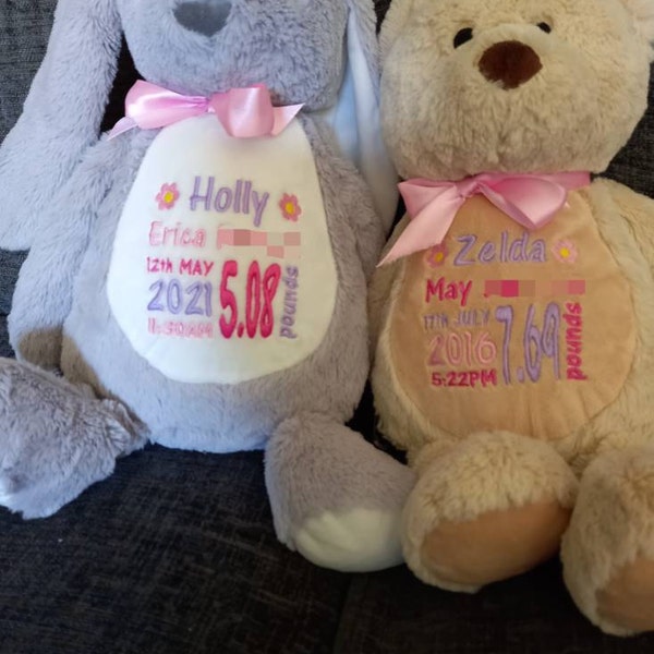 Personalised Teddy Bears / Embroidered Teddies / Personalised Birthday ...