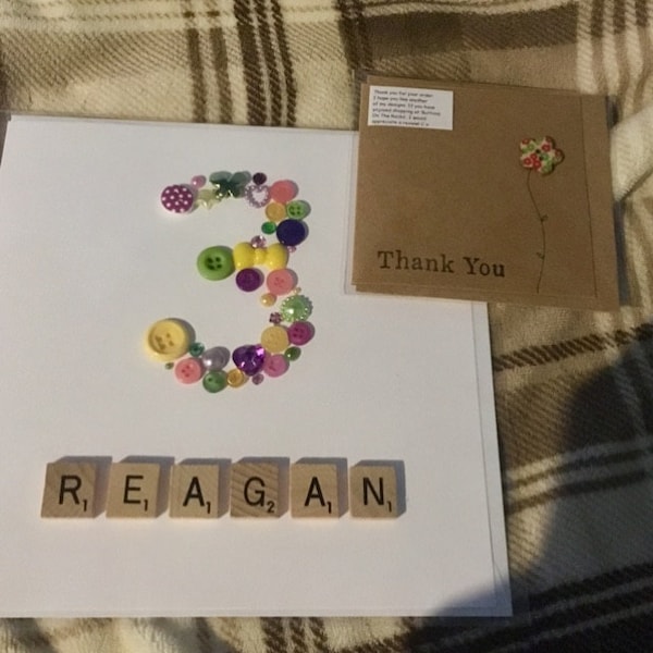 Handmade Birthday Card for Partially Sighted or Blind, for Man or Woman ...