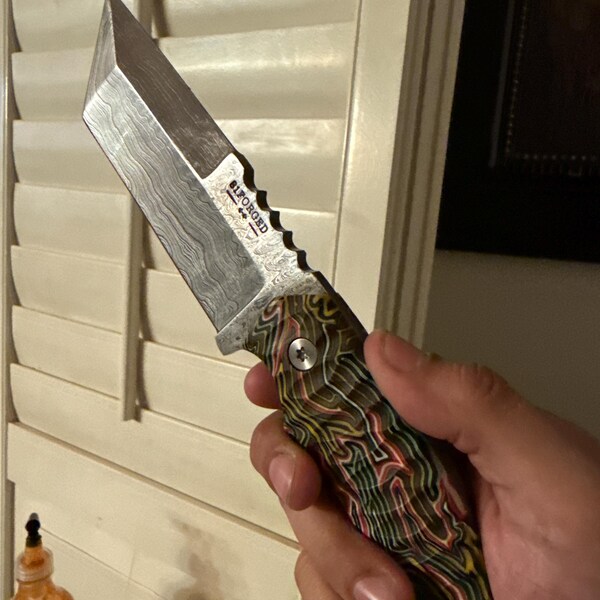 Custom Damascus Hatchet Beautiful Hand Carved Wood Handle Men’s Gift ...