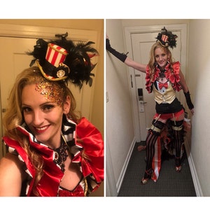 Mini Top Hat, Red Stripe Circus Mini Top Hat, Night Circus Mini Top Hat ...