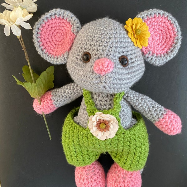 Crochet Mouse Pattern / Amigurumi Plush Toy PDF / Mouse Girl and Mouse ...