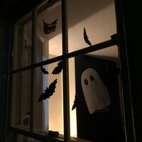 Cute White Ghosts Window Sticker Pack, Ghost Window Stickers, Halloween ...