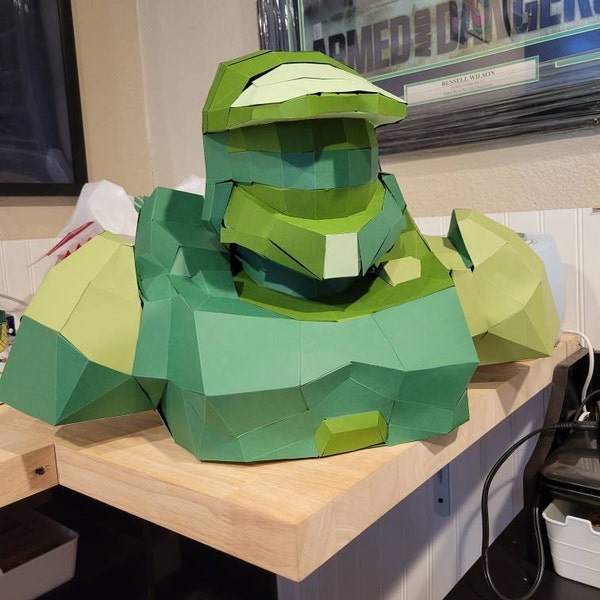 Chief Flat Templates Home 3D Papercraft Low Poly Papercraft Template ...