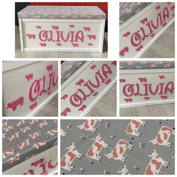 Personalised Toy Box, Custom, Bespoke, Wooden, Toy Box, Large, Toybox ...
