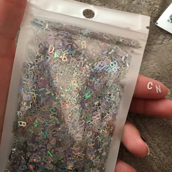 10g Pack of Laser Cut Letters Silver - Etsy