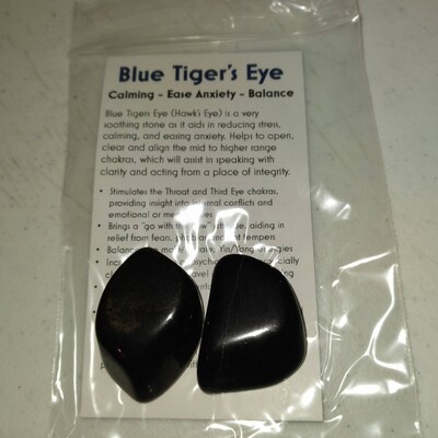 Blue Tigers Eye Tumbled Stone Multiple Sizes Available - Etsy