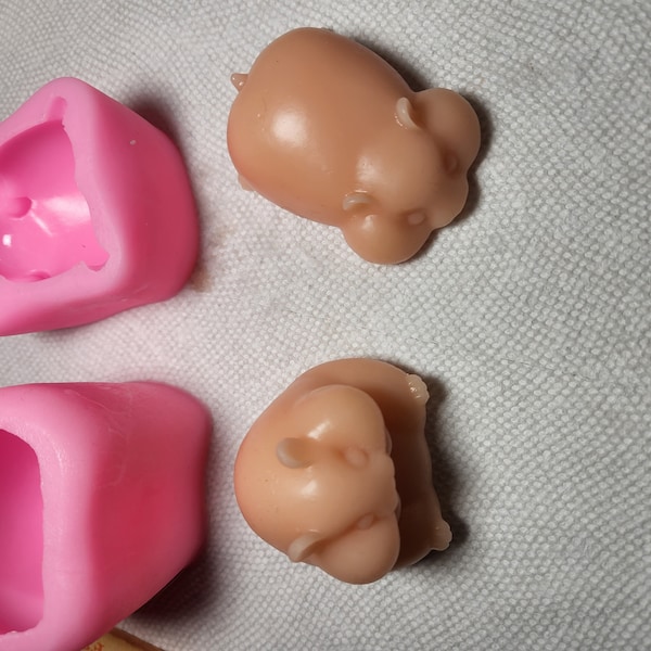 3D Hamster Silicone Mold Kawaii Animal Mold Soap Candle Making Resin ...