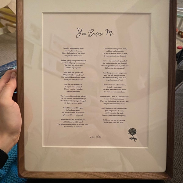 You Before Me (a Poem to Our Mothers) - Etsy